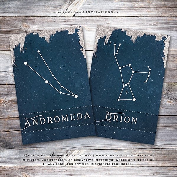 Constellation Star Celestial Table Numbers Galaxy Astronomy - Etsy