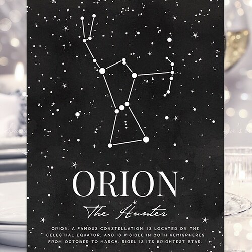 Starry Night Table Numbers Constellation Table Numbers - Etsy