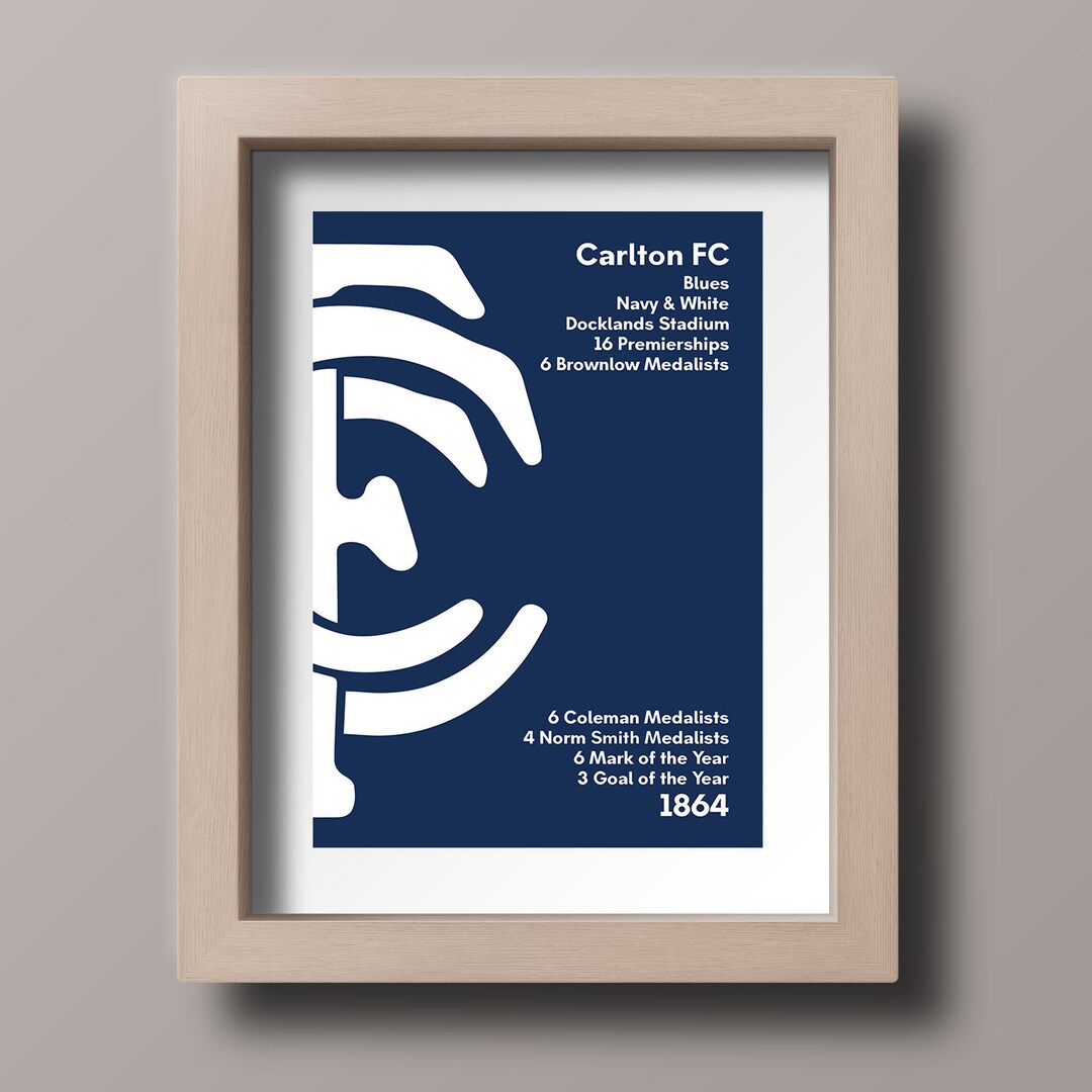 Carlton FC A3 Printable Poster, Wall Art, Printables Poster, Modern Art ...