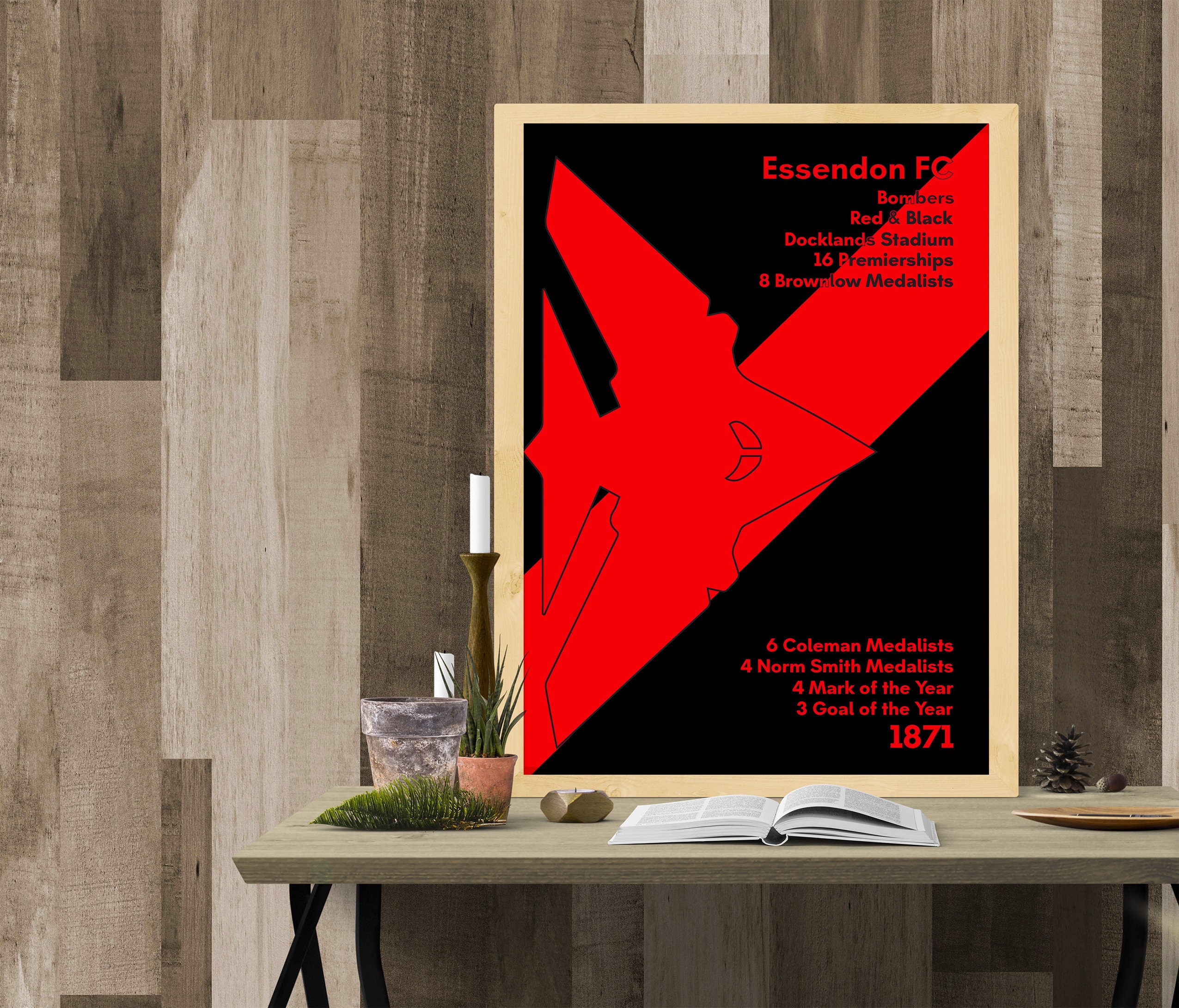 Essendon FC A3 Printable Poster, Wall Art, Printables Poster, Modern ...