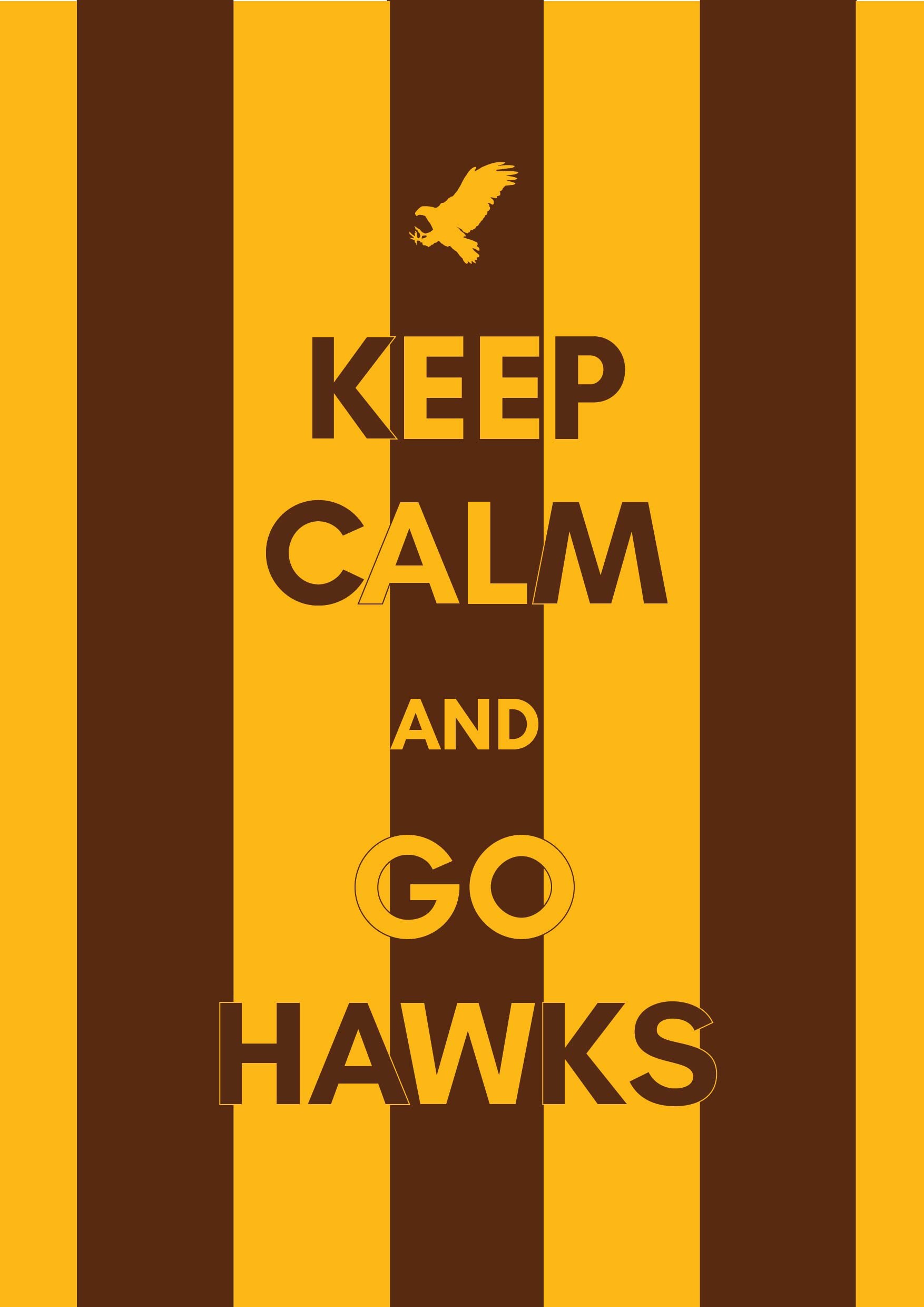 Keep Calm and Go Hawks A3 Printable Poster, Wall Art, Printables Poster ...