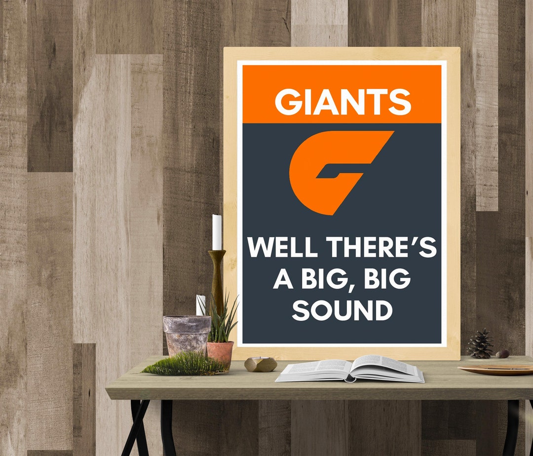 AFL GWS Giants Team Song Poster: Modern Wall Art (A3 Printable) - Etsy