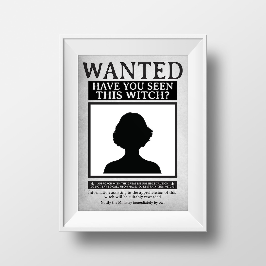 Personalized Wizard Wanted Poster: Magic Wielder, Witch, Wizard (A1 ...