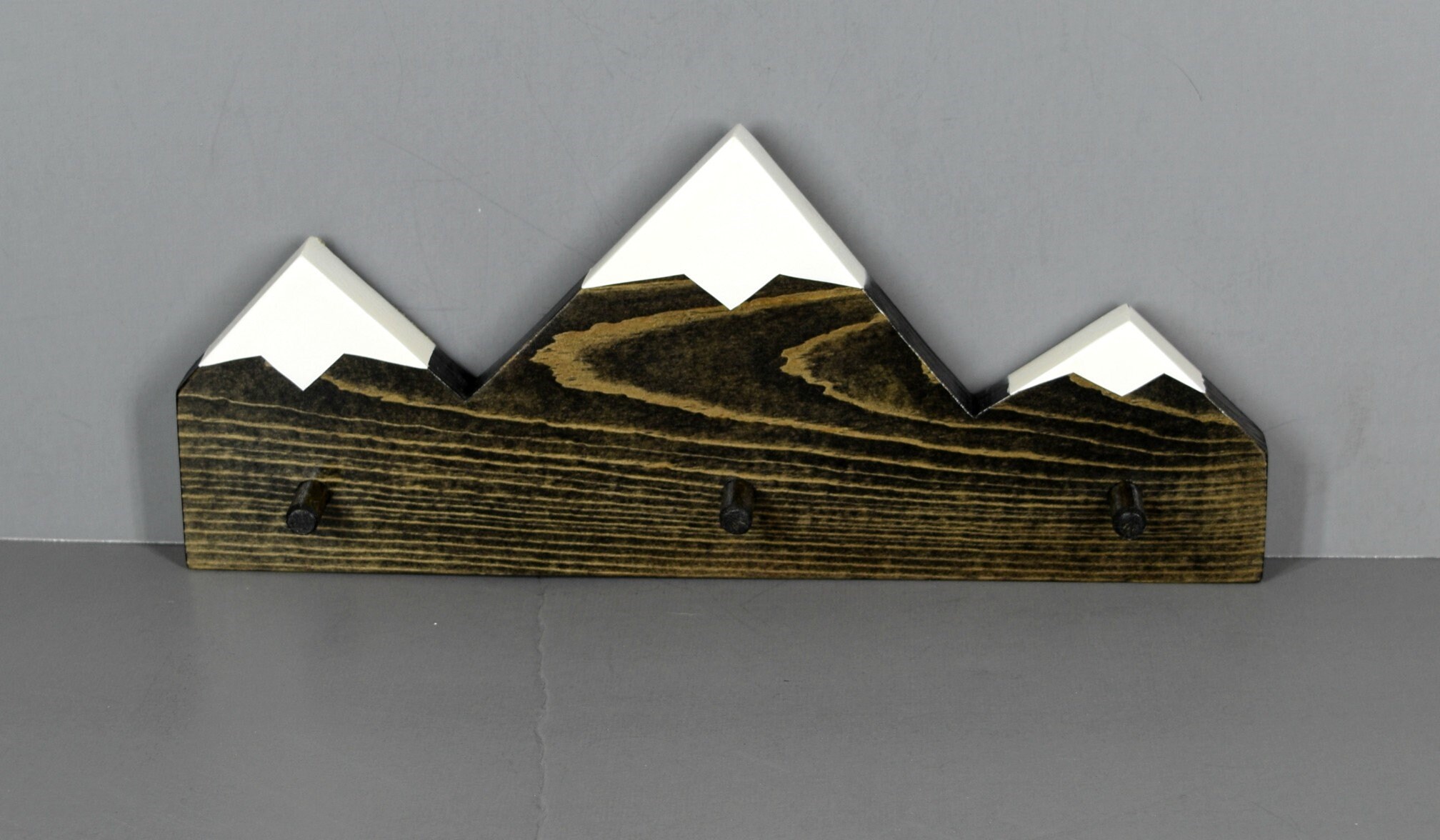 Mountain View Key Rack Entryway Key Holder Stained Snow - Etsy