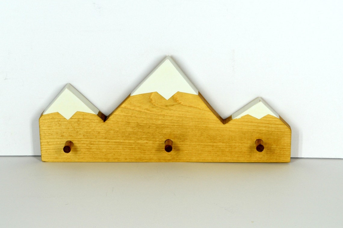 Mountain View Key Rack Entryway Key Holder Stained Snow - Etsy