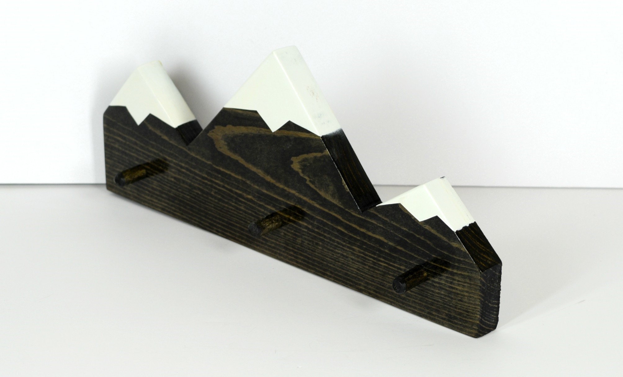 Mountain View Key Rack Entryway Key Holder Stained Snow - Etsy