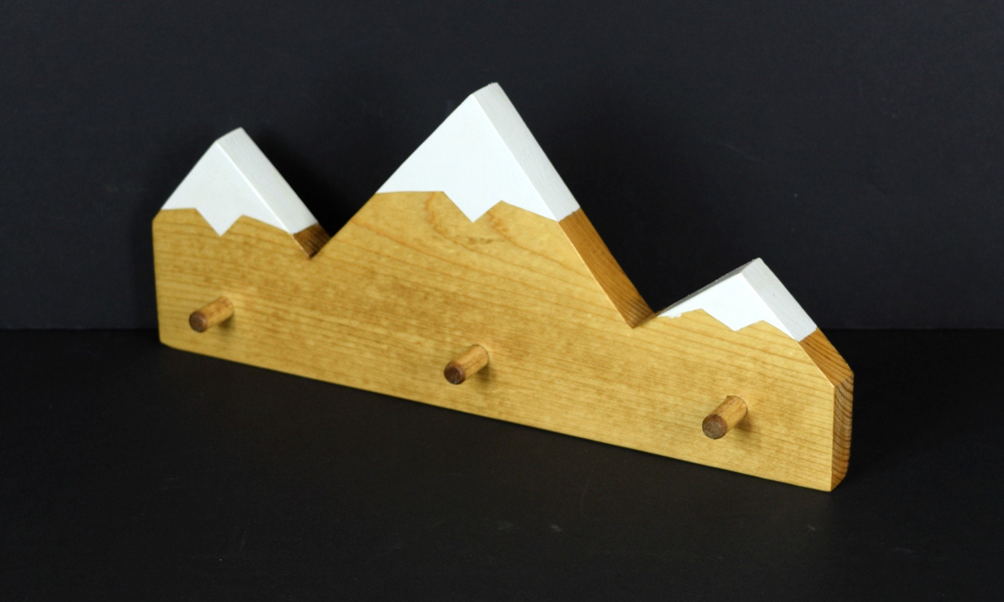 Mountain View Key Rack Entryway Key Holder Stained Snow - Etsy
