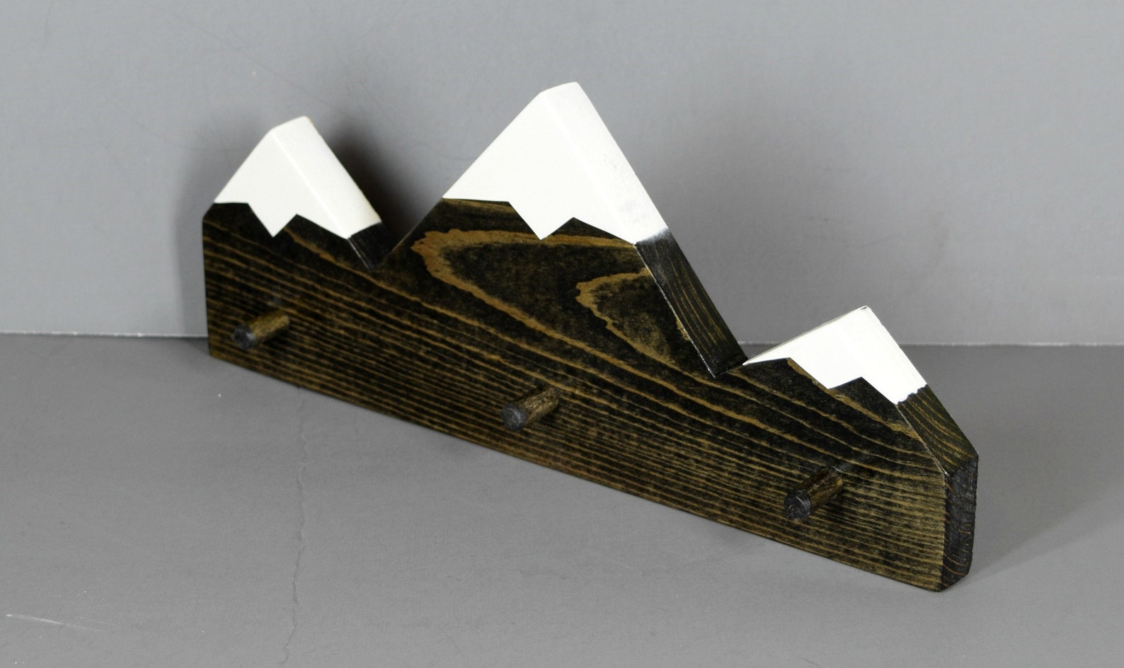 Mountain View Key Rack Entryway Key Holder Stained Snow - Etsy