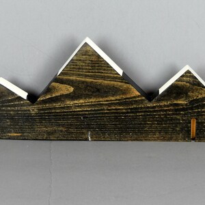 Mountain View Key Rack, Entryway Key Holder, Stained Snow Capped Scenic ...