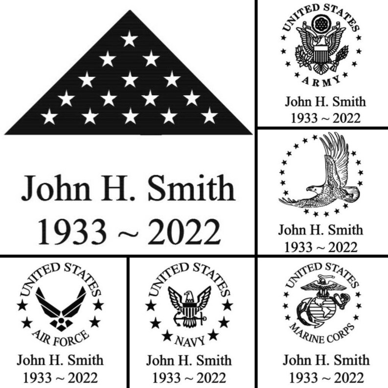 Three Volley Salute Memorial Shell Display Laser Engraved Oak - Etsy