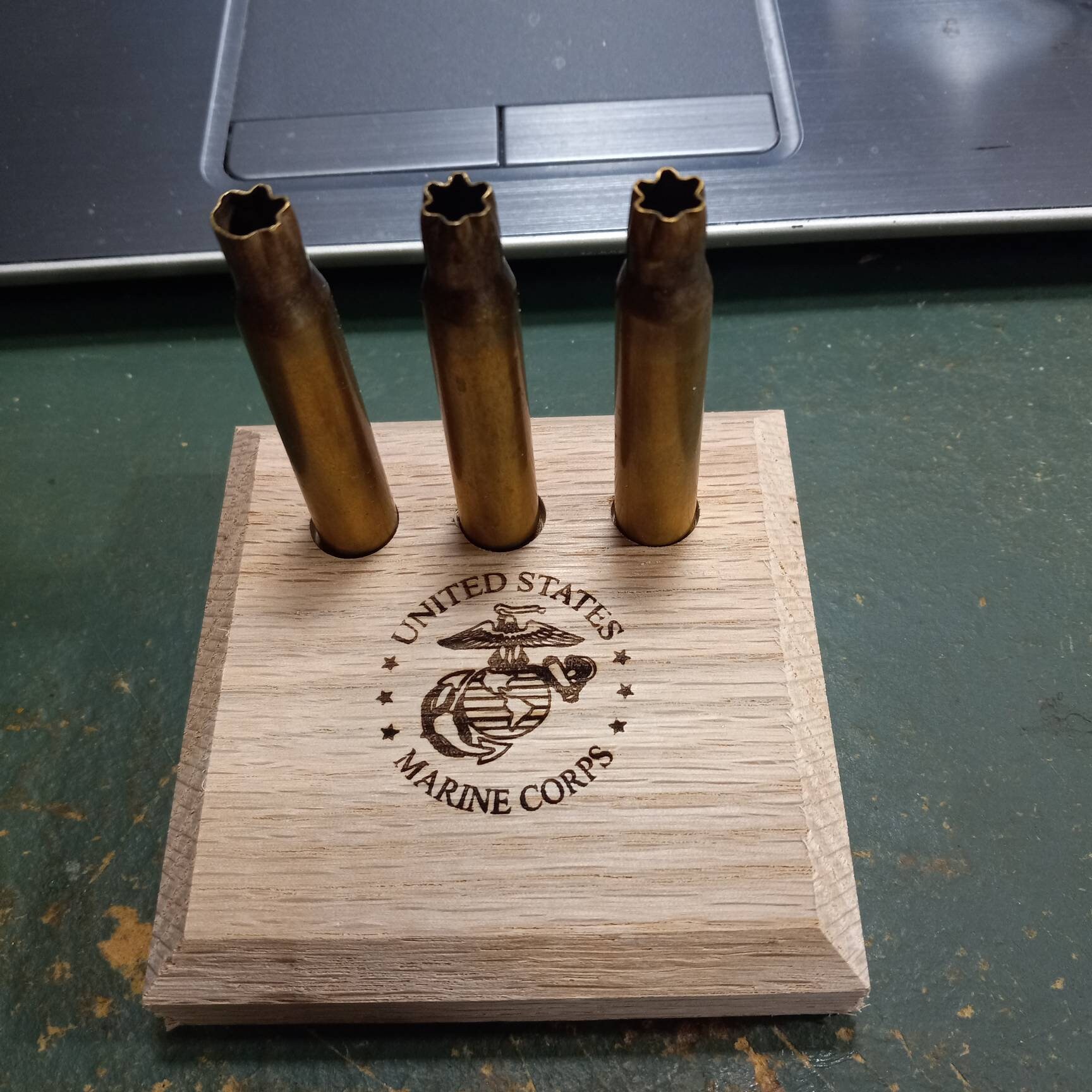 Three Volley Salute Memorial Shell Display Laser Engraved Oak - Etsy