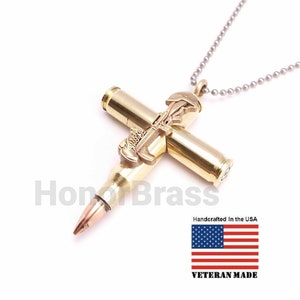 Fallen Soldier Bullet Cross Pendant brass or Nickel Plate - Etsy