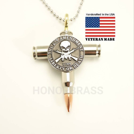 2nd Amendment Bullet Cross Pendant - Etsy