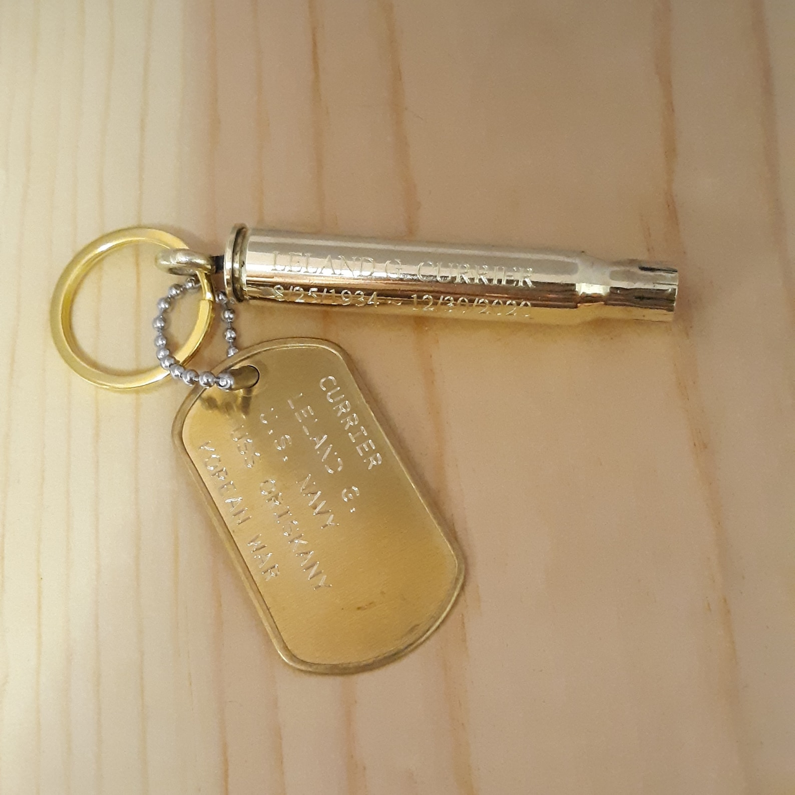 Veteran Memorial Engraved Key Chain Made With Casings Fired - Etsy