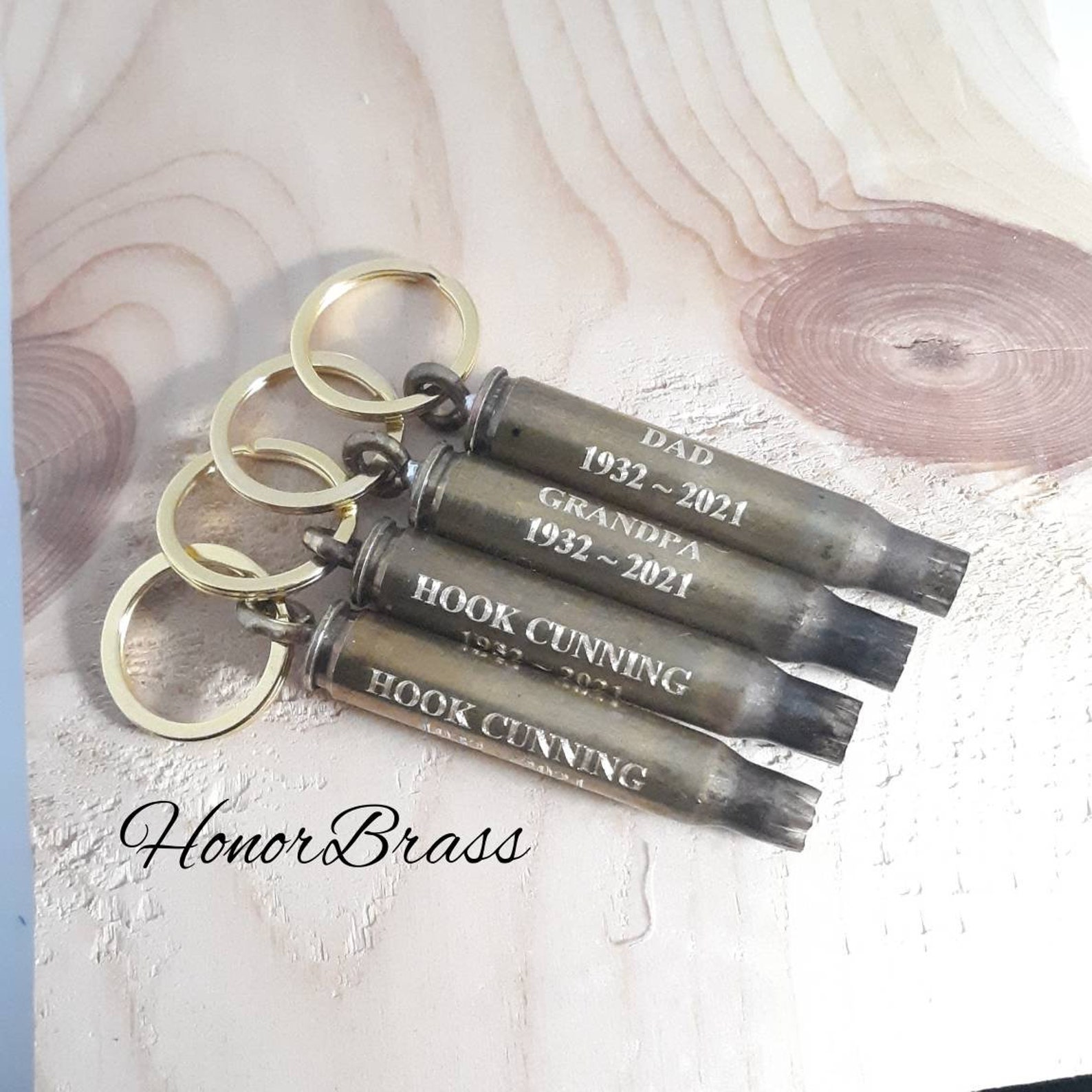 Veteran Memorial Engraved Key Chain Made With Casings Fired - Etsy