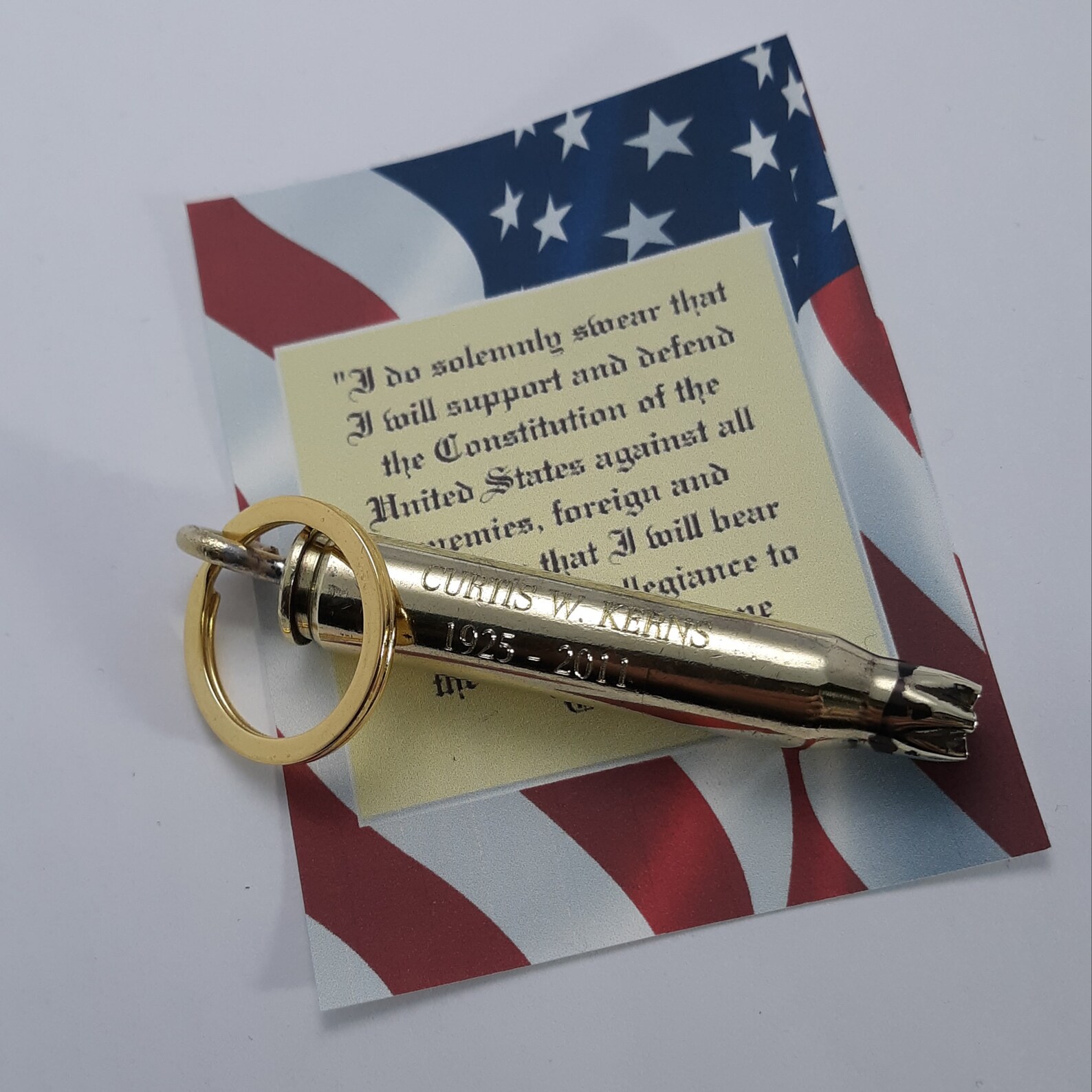 Veteran Memorial Engraved Key Chain Made With Casings Fired - Etsy