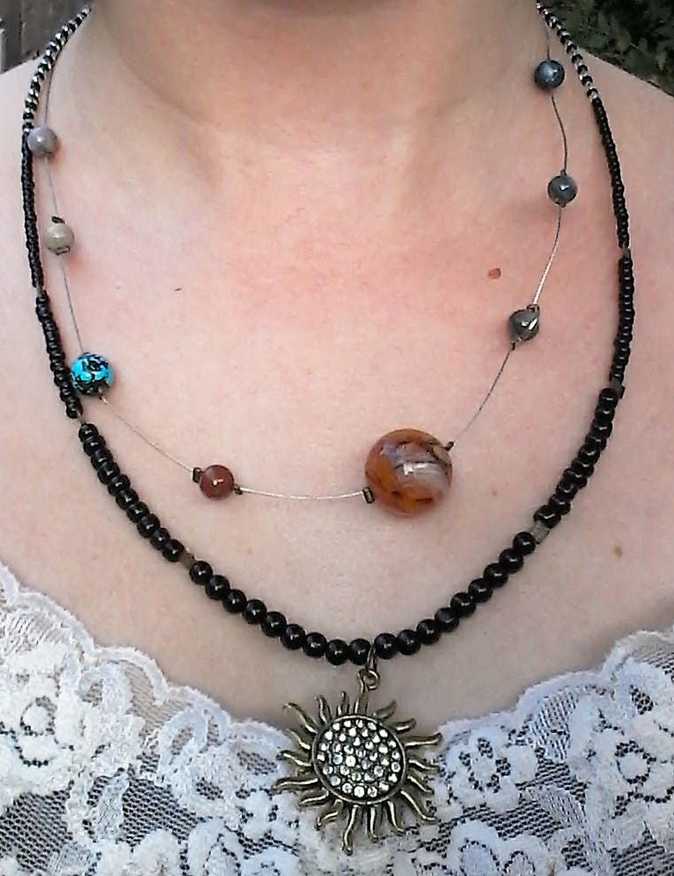 Sistema solar y collares solares - Etsy España