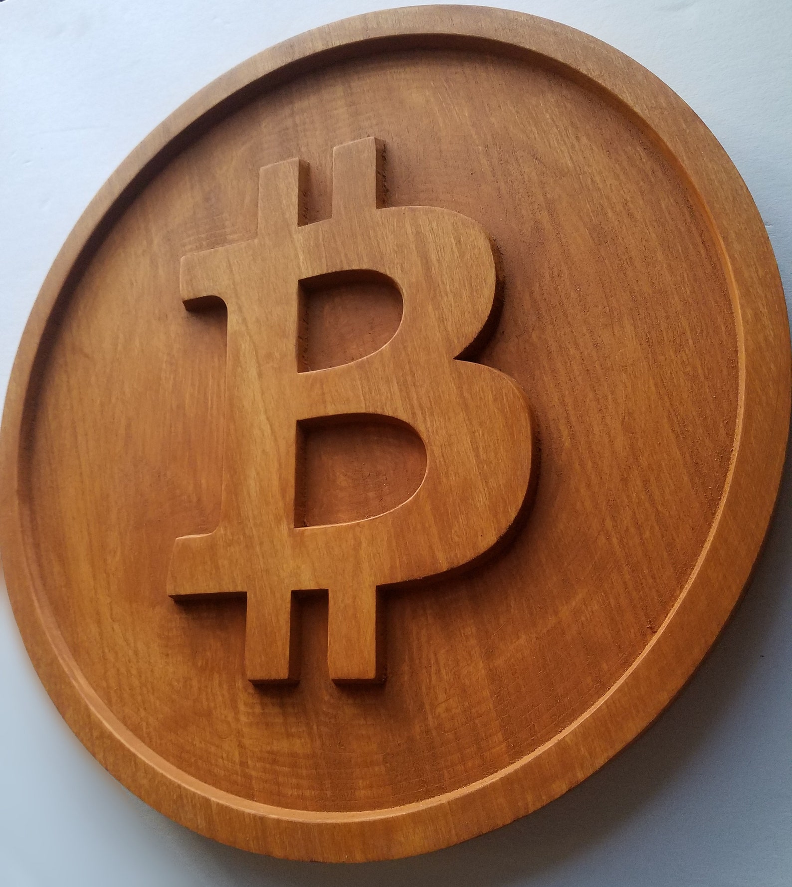 Bitcoin Wall Decor Hanging Rustic Wooden Crytpo BTC LTC Cryptocurrency ...
