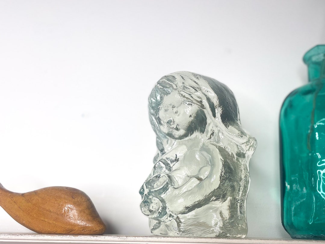 Mid Century Scandinavian Glass Paperweight / Whimsical MCM Sculpture ...