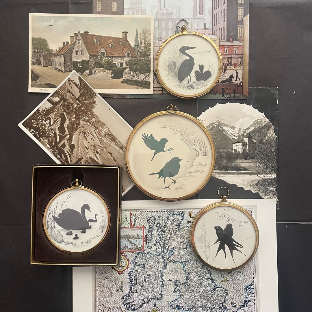 Vintage Bird Silhouette Wall Plaque / /marcelle D Shears /peter Bates ...