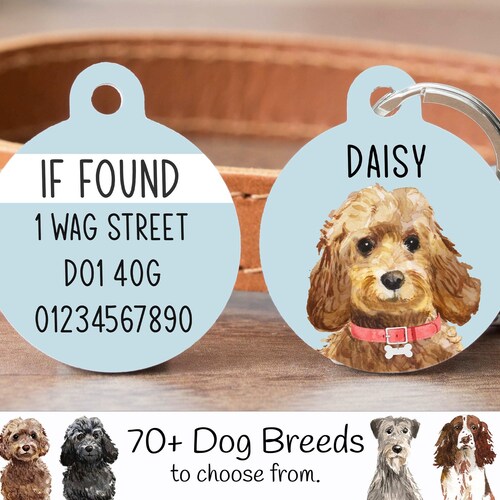 Dog Tag Name Tag Pet ID Dog Name Disc Engraved Stainless - Etsy UK