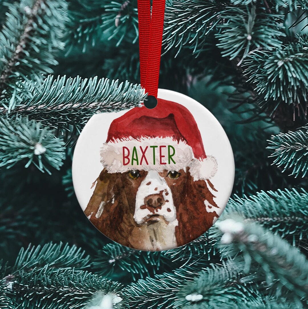 Springer Spaniel Christmas Tree Ornament- Dog Ornament- Dog Christmas ...