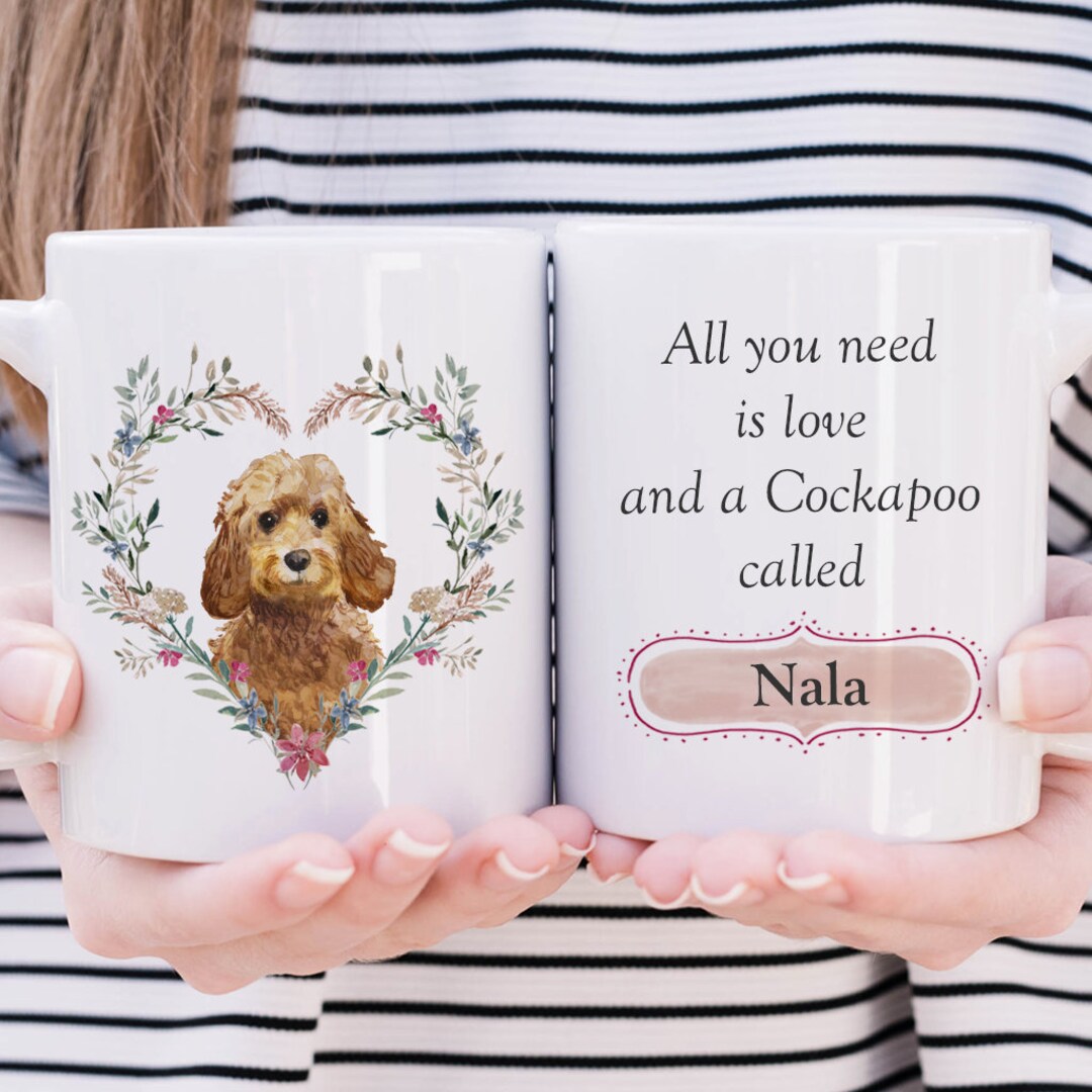 Love and a Cockapoo Mug - Cockapoo Themed Gift - Cockapoo Mug - Love ...