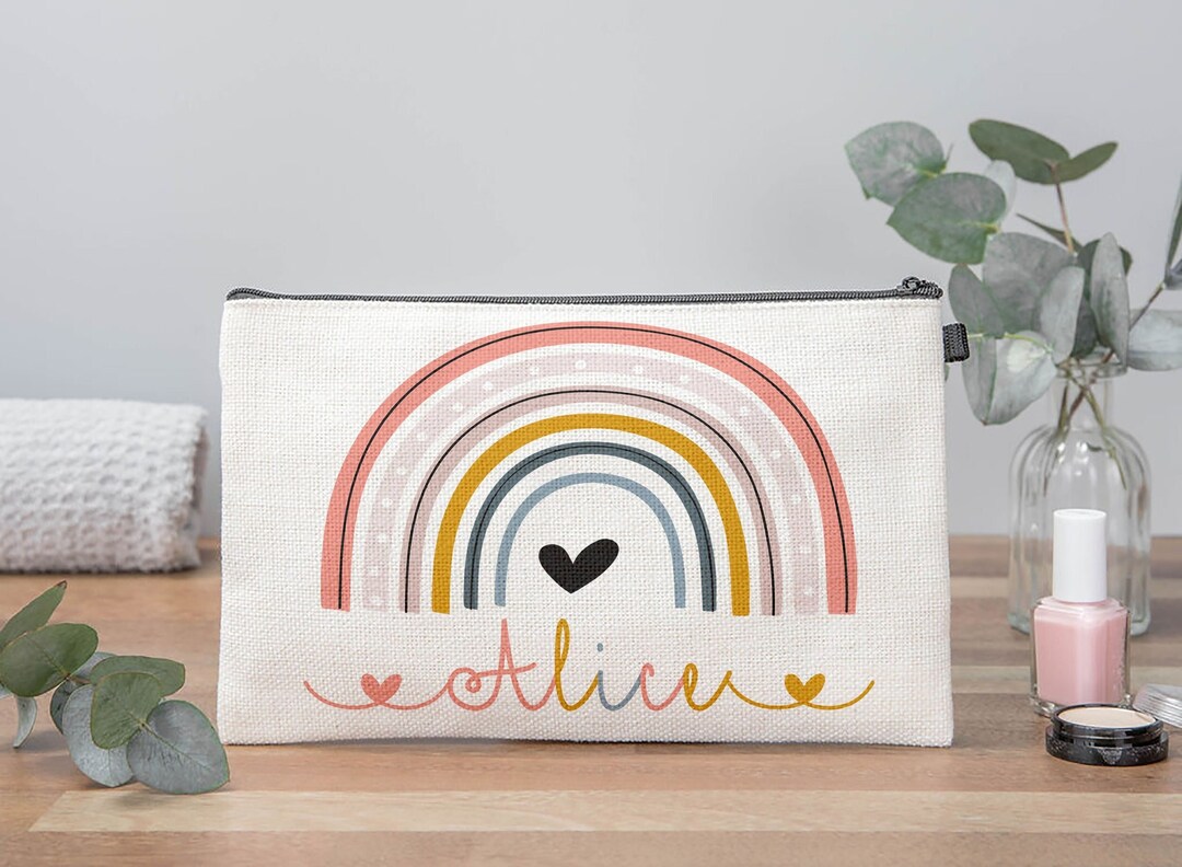 Rainbow Makeup Bag - Rainbow Gift - Makeup Bag - Personalised ,makeup ...