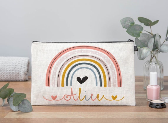 Rainbow Makeup Bag Rainbow Gift Makeup Bag Personalised | Etsy UK