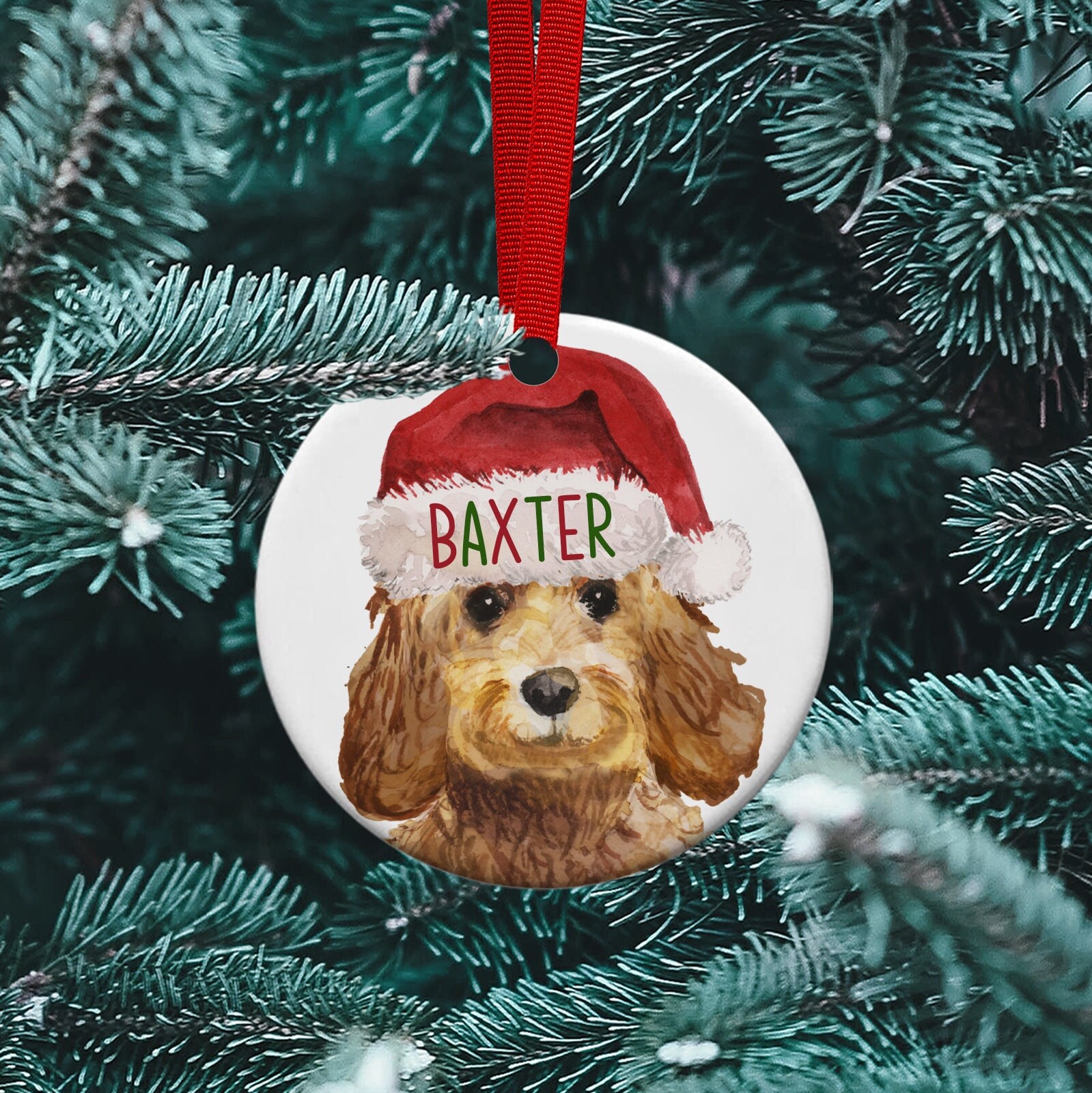 Cockapoo Christmas Tree Ornament - Etsy UK