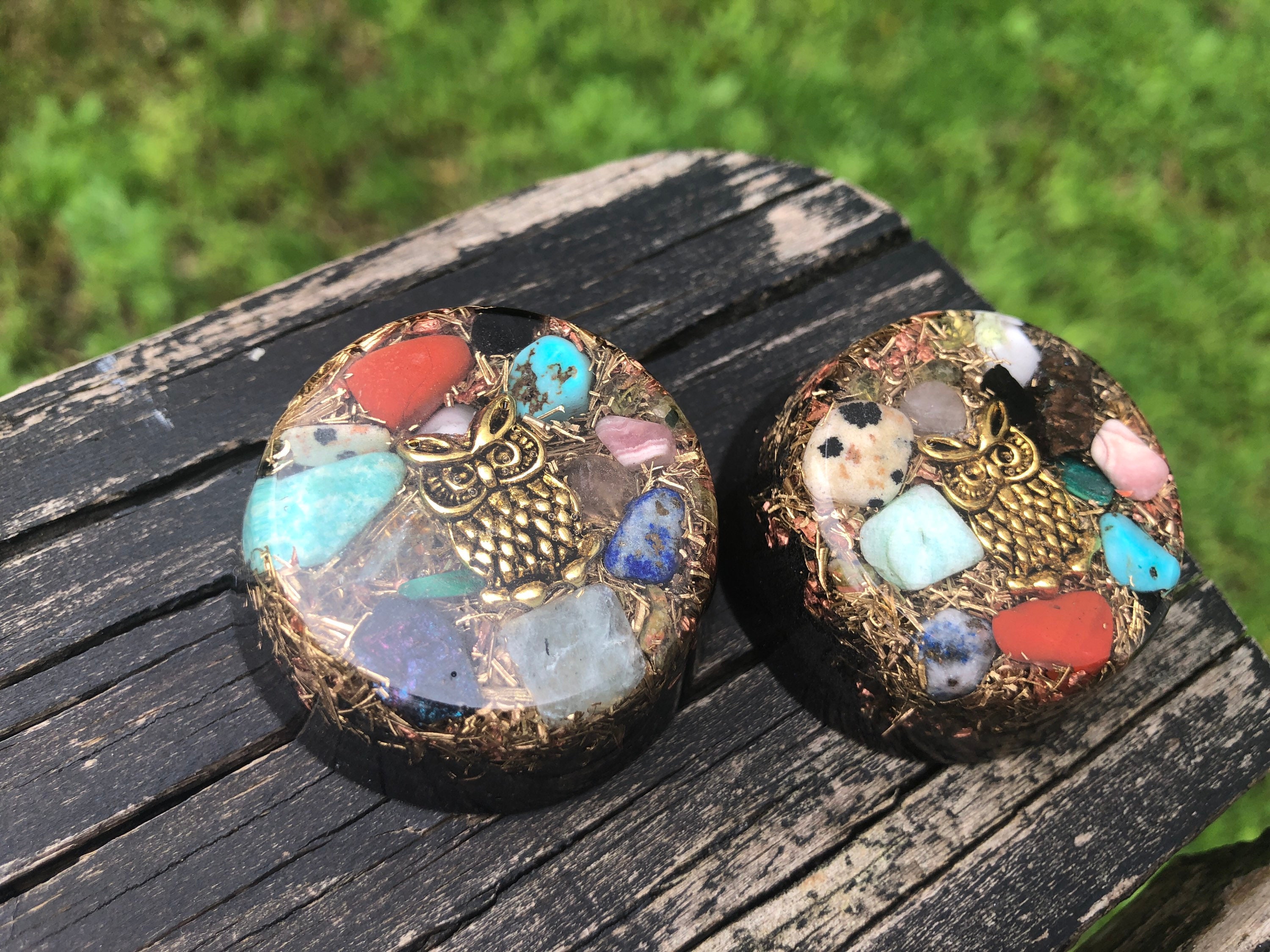 Orgone Tower Busters With Crystals With Owl - Etsy