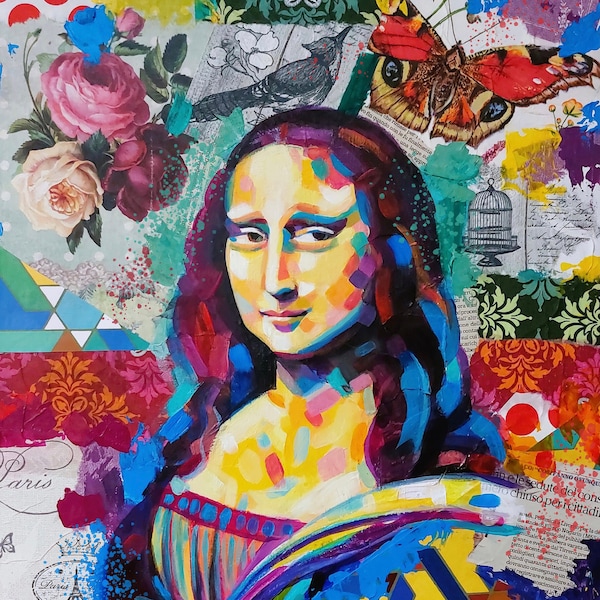 Mona Lisa Collage - Etsy