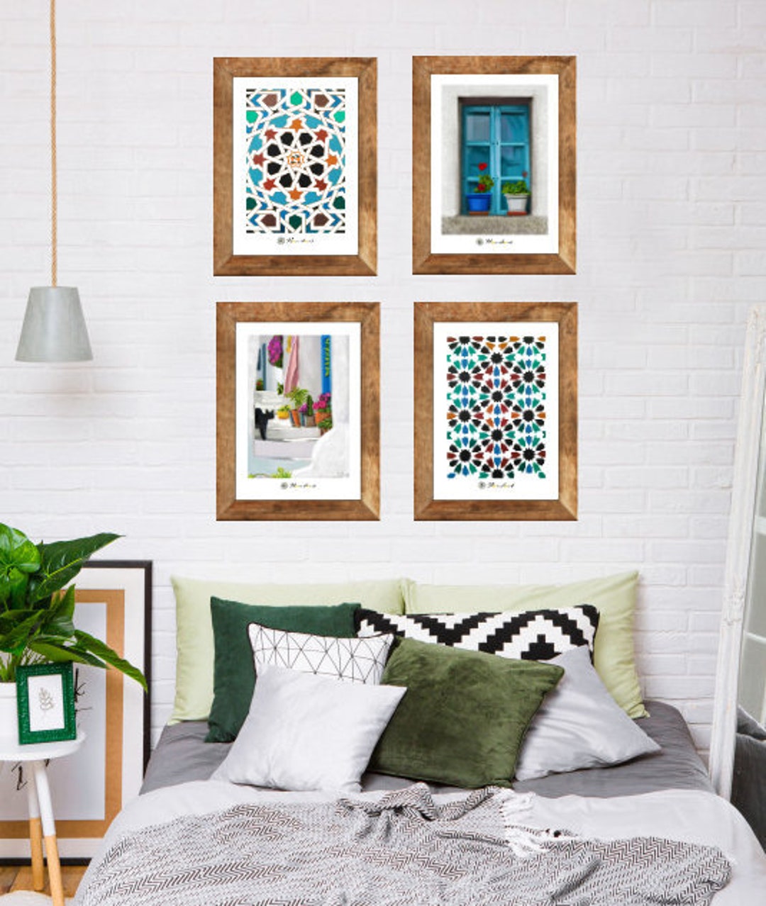 Set de 4 láminas azules DESCARGABLE. Arte de la Alhambra - Etsy México