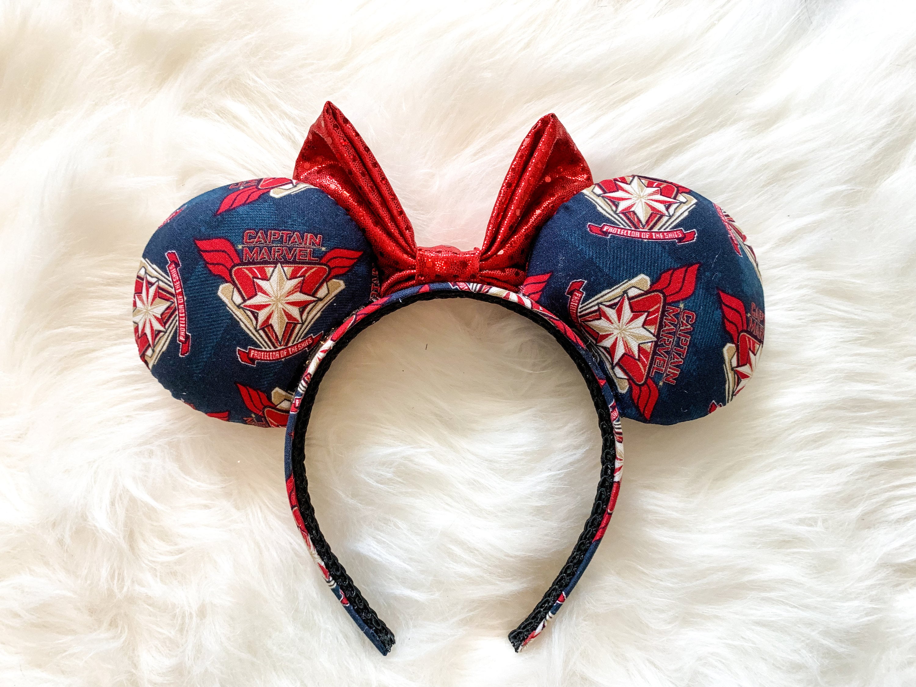 Captain Marvel Mickey Ears Avengers Minnie Headband Disney - Etsy