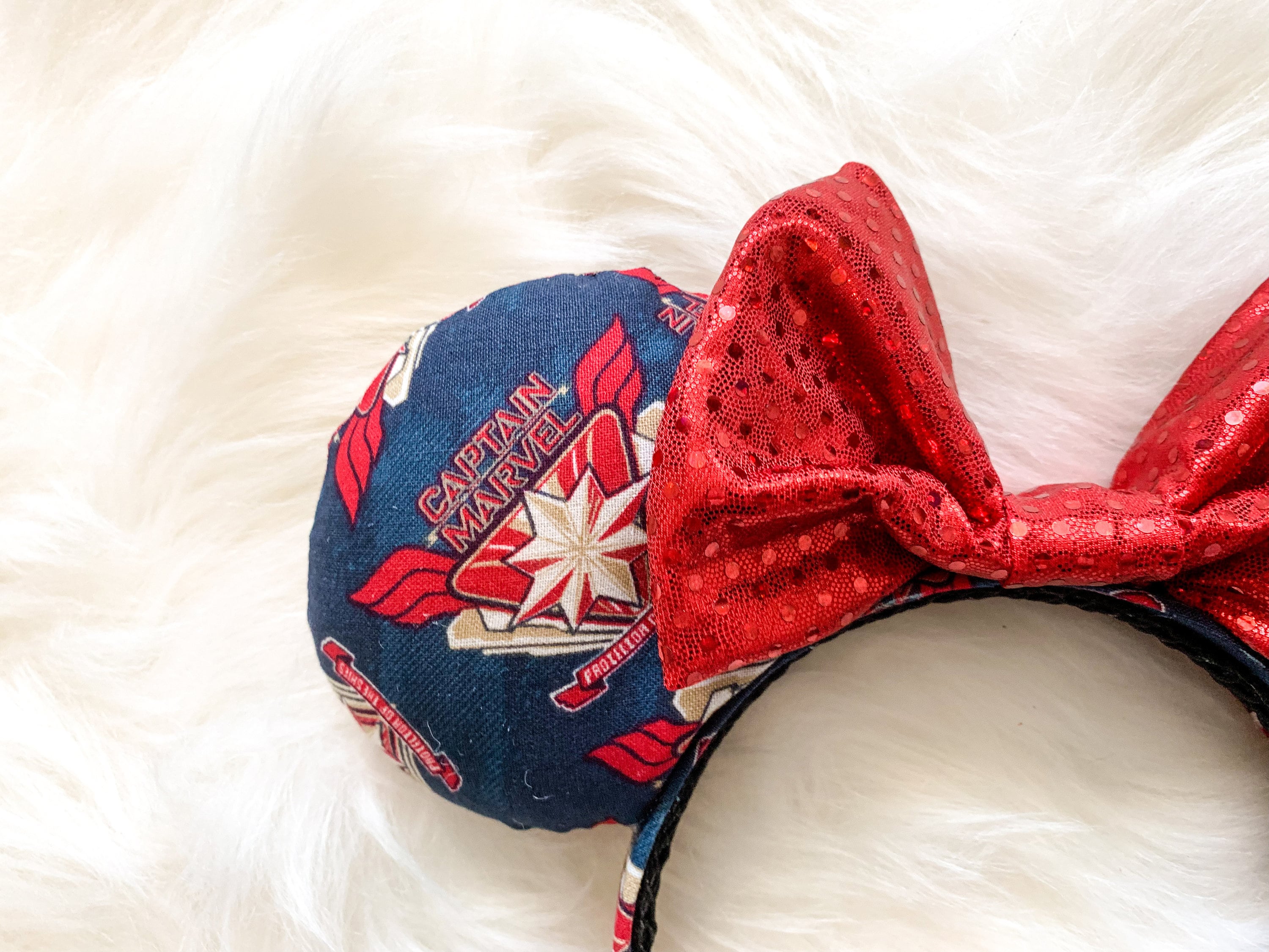 Captain Marvel Mickey Ears Avengers Minnie Headband Disney - Etsy