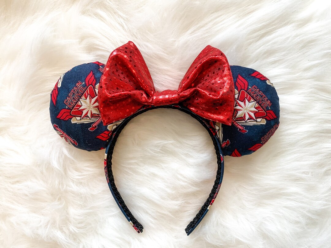 Captain Marvel Mickey Ears Avengers Minnie Headband Disney Inspired ...