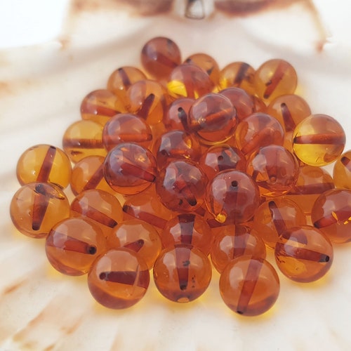 Baltic Amber Beads CUBE Style Polished Stone Gemstone 5-6 Mm - Etsy