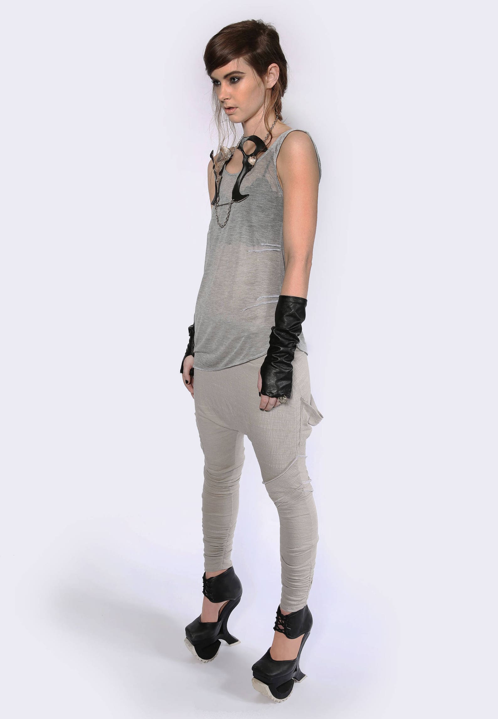 Women's Sheer Tank Top Open Back Singlet Asymmetrical Tank Layering ...