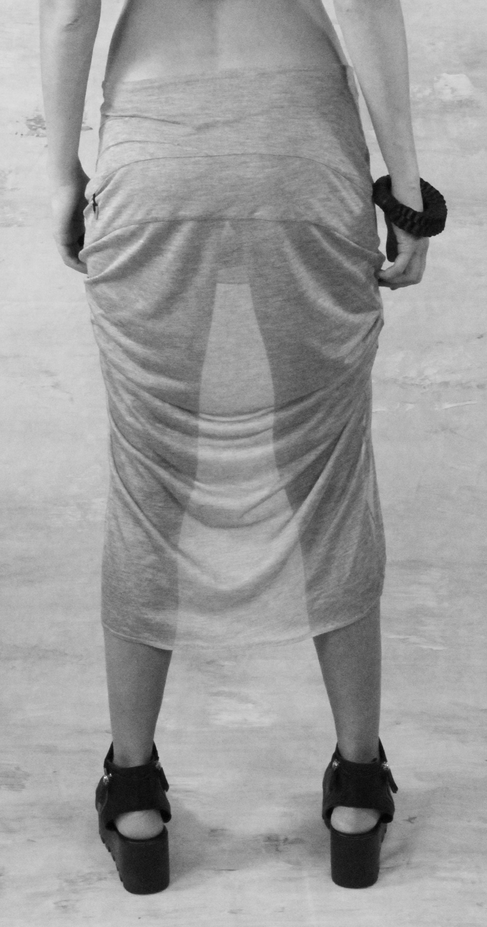 Grey Adjustable Maxi Skirt Women's Midi Skirt Transparent Skirt ...