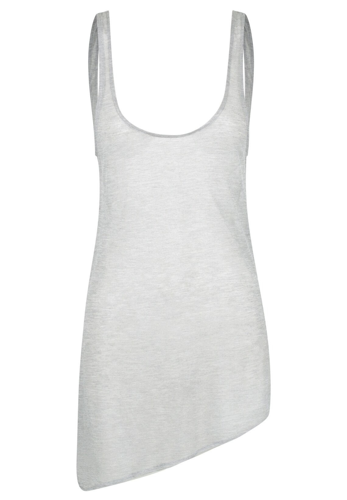 Women's Sheer Tank Top Open Back Singlet Asymmetrical Tank Layering ...