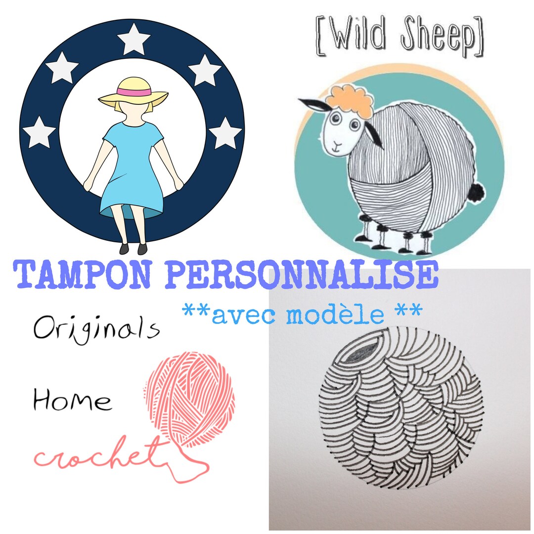 Tampon personnalisé fait-main, tampon logo, tampon baptême, tampon ...
