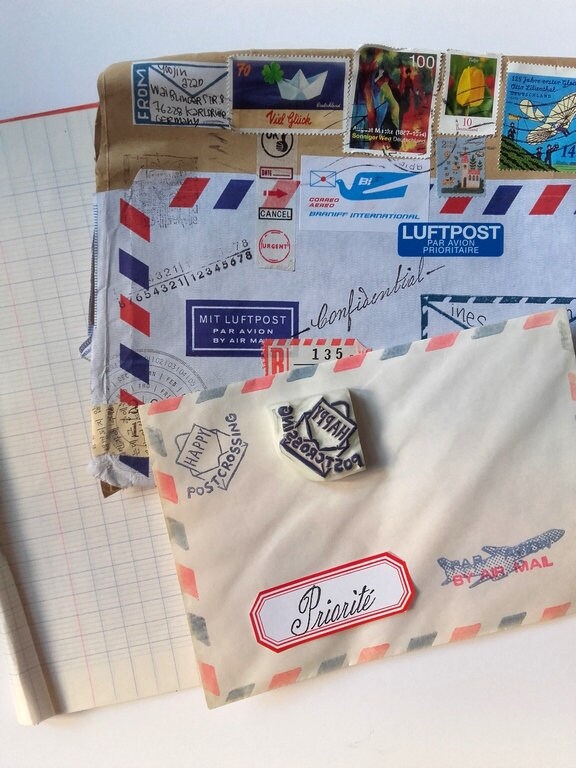 Tampon Happy Postrcrossing Fait-main Tampon Happy Mail Tampon En Forme ...