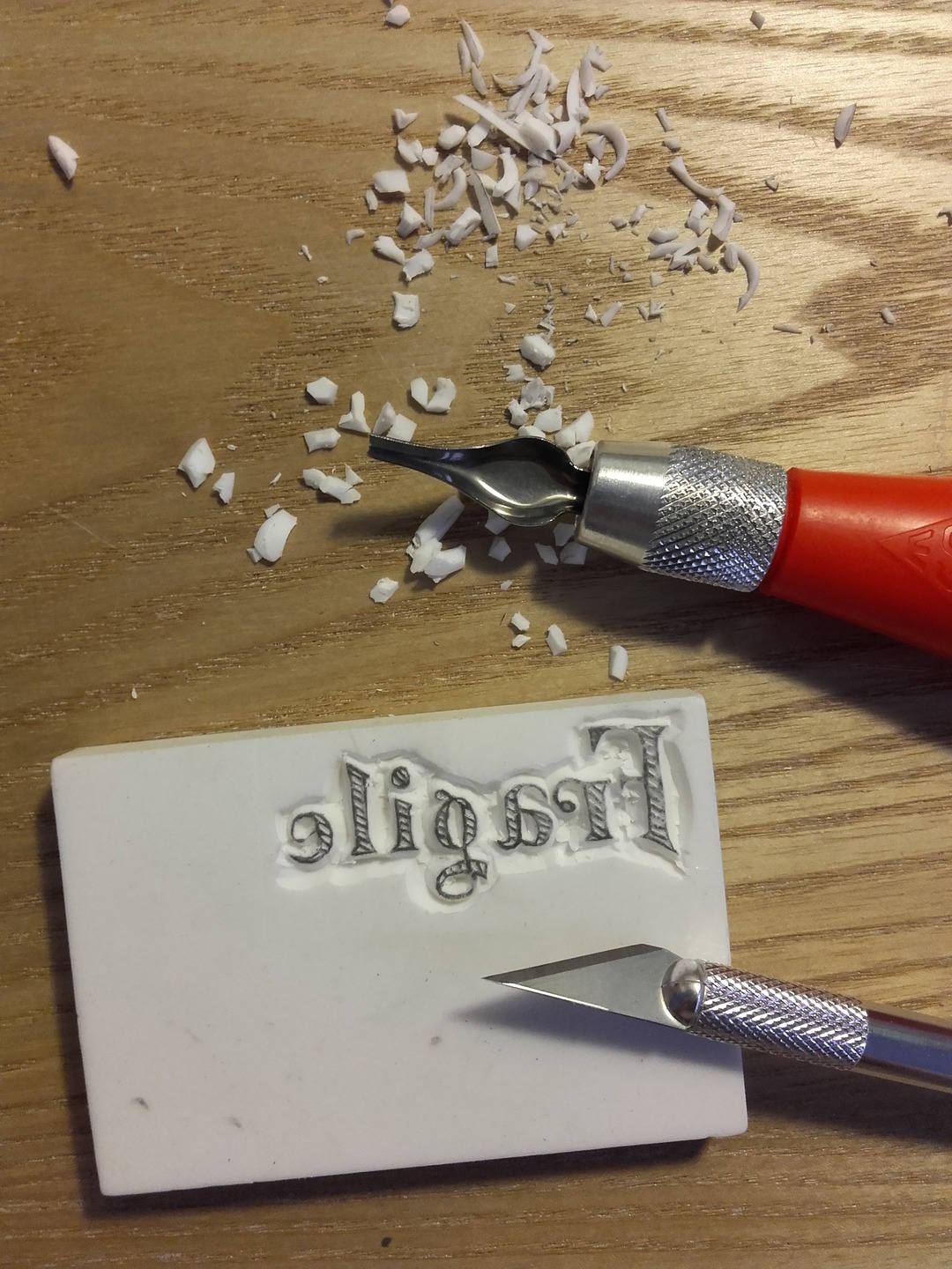 Handcarved fragile Stamp Old Font Rubber Stamp - Etsy