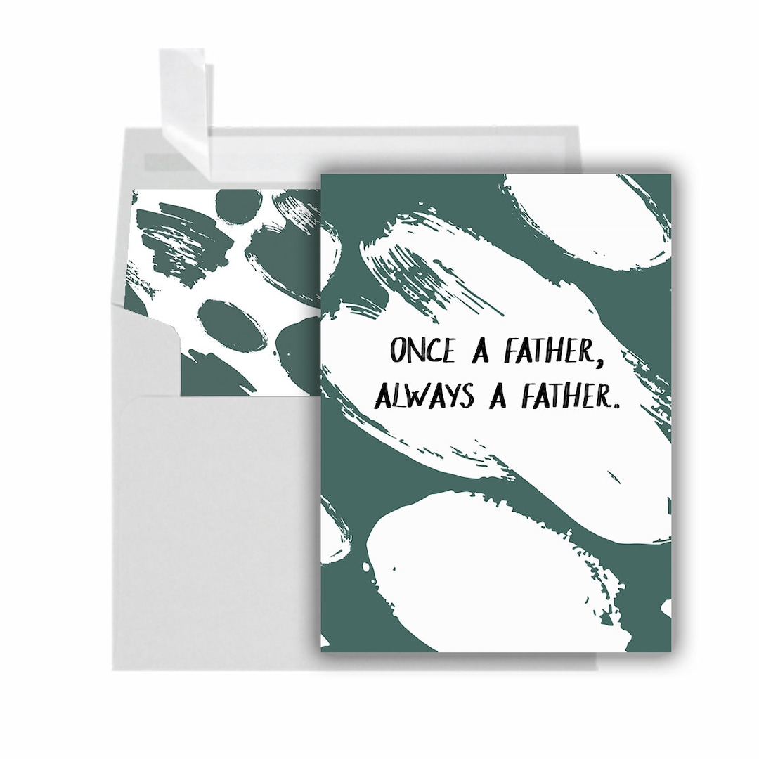 Once A Father Father's Day Card, Child Loss Card - Etsy