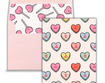 VALENTINES DAY CARDS, You're so Sweet Greeting Card, Conversation Heart ...