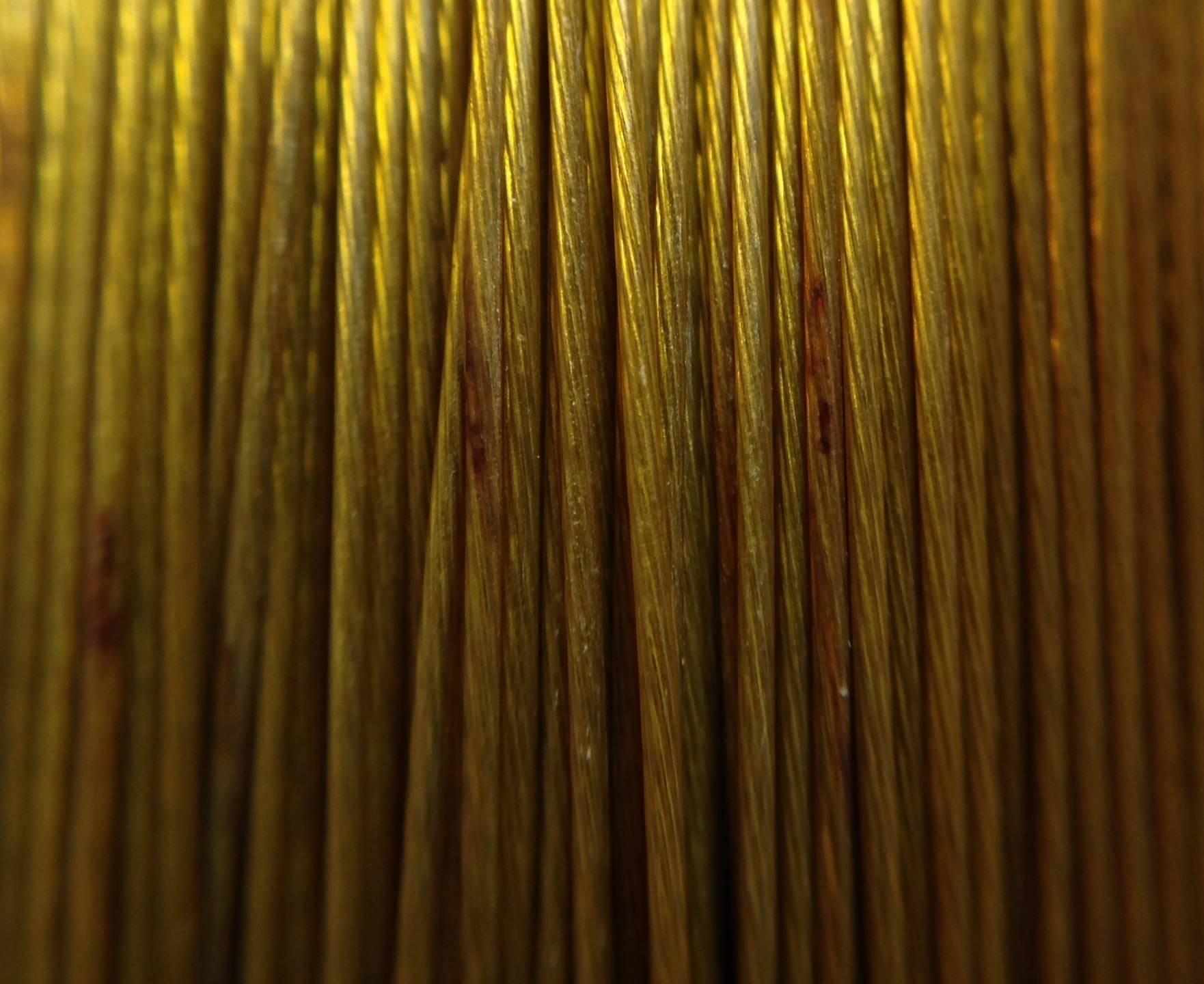 Yellow twisted metal wire 0.38 mm reel 50 m /5/ wire | Etsy