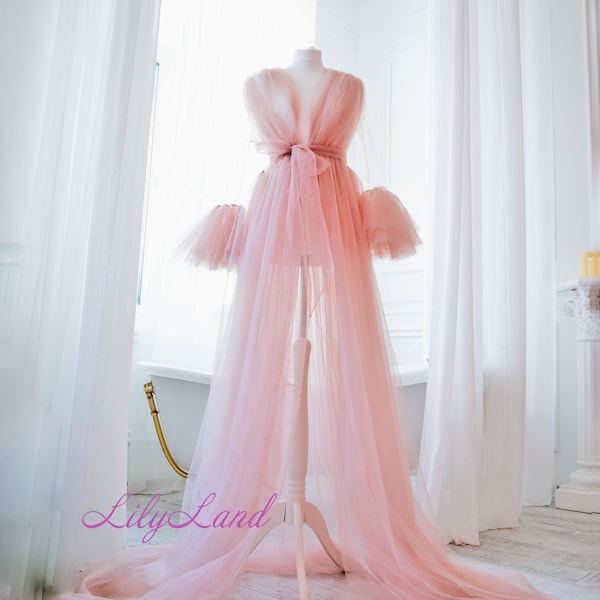 Tulle Maternity Robe - Etsy