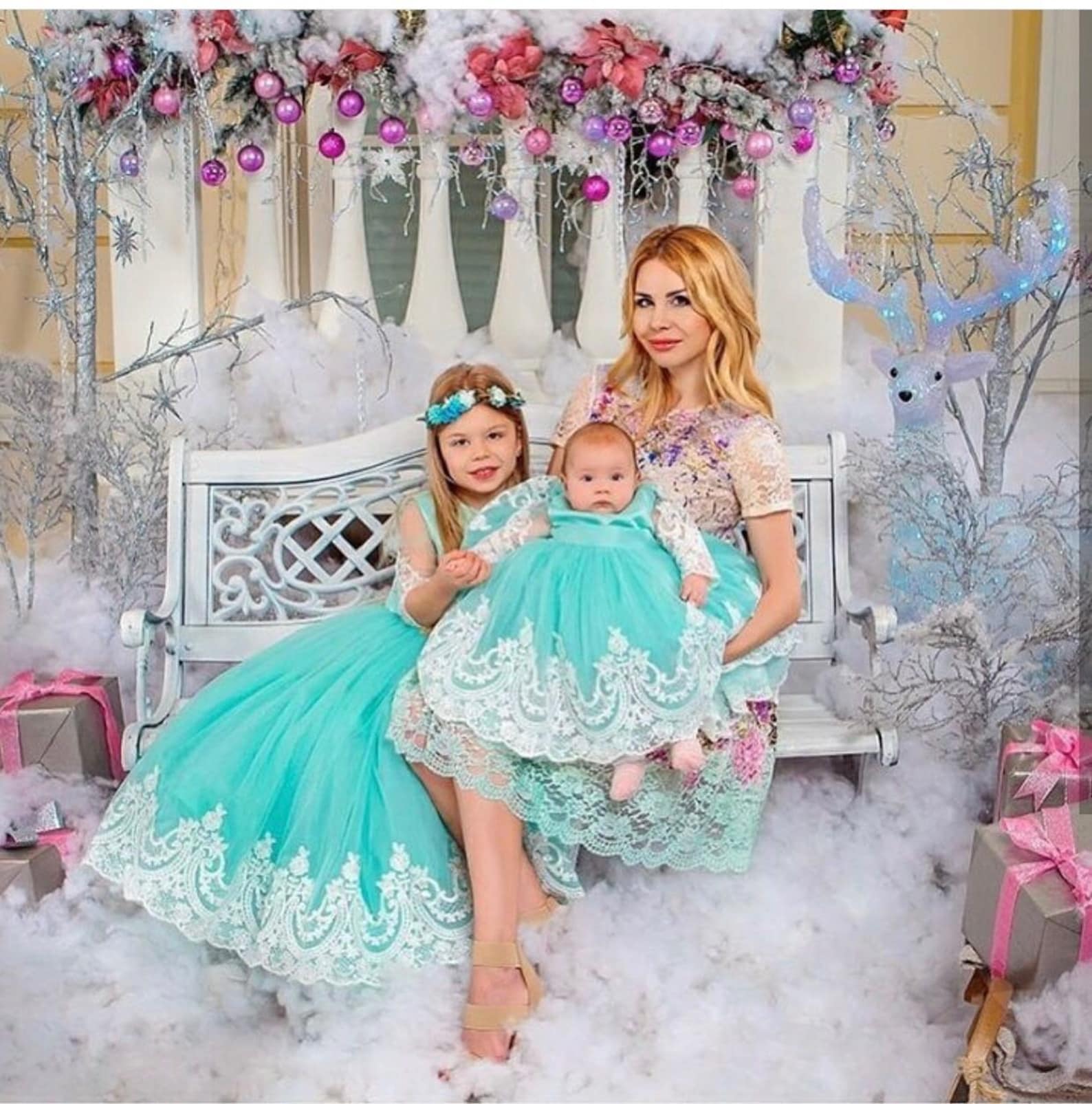 Matching Siblings Mint Dress Sister Matching Dresses Matching Family ...