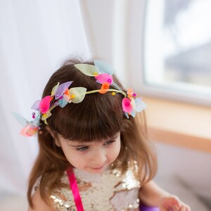 Bright Multicolored Leaves Headpiece, Flower Girl, Birthday Baby Hair ...