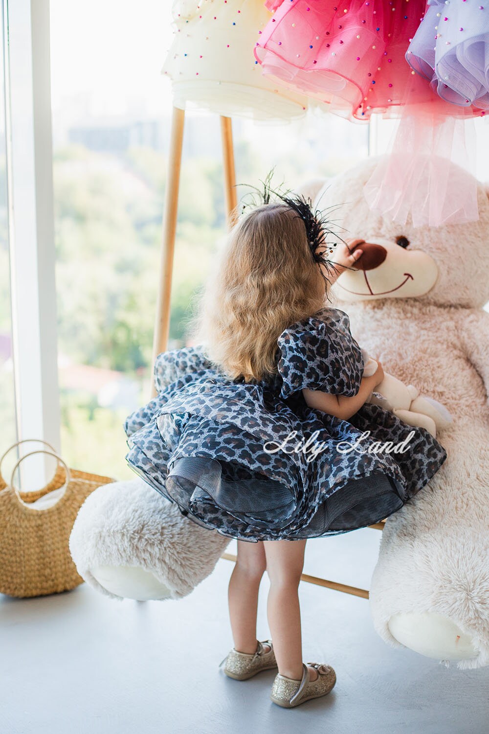 Leopard Puffy Halloween Birthday Baby Dress, Wedding Guest Dress With ...